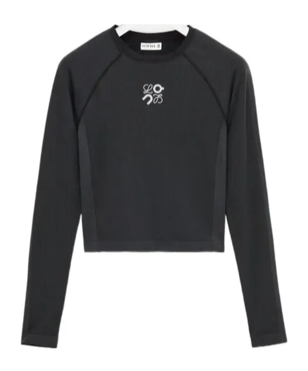 Loewe X On Brown Long-sleeve Knit Top - Black