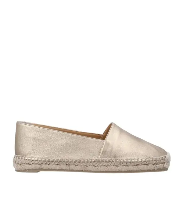 CastaÑer Metallic Slip-on Flat Espadrilles - Nude