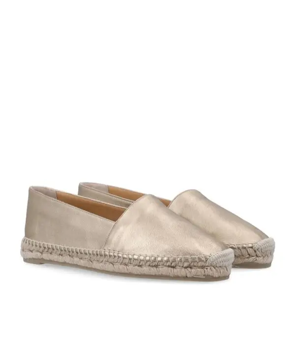 CastaÑer Metallic Slip-on Flat Espadrilles