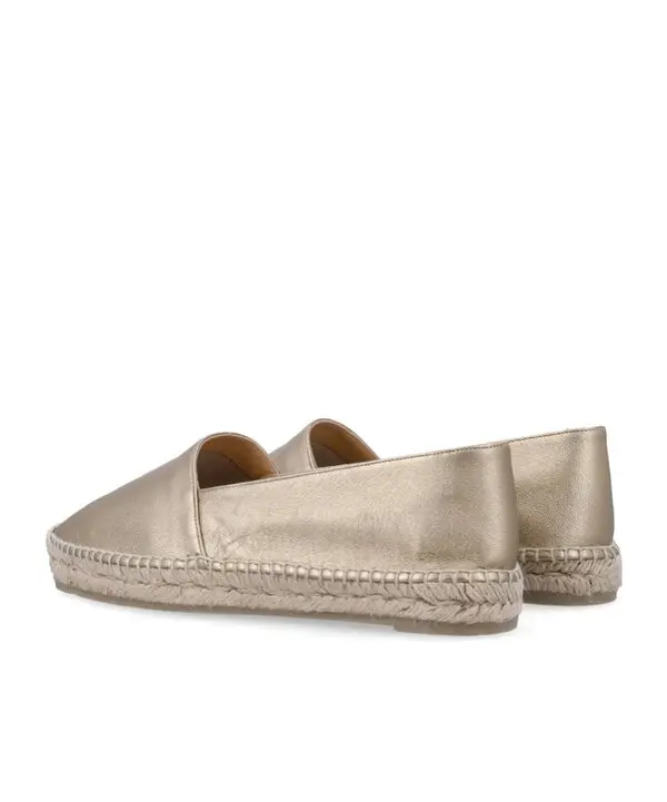 CastaÑer Metallic Slip-on Flat Espadrilles