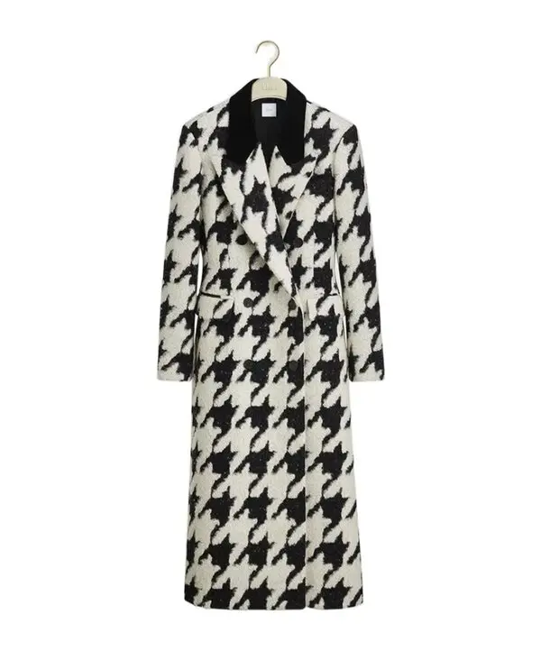 Dior Long Fitted Coat - Black And White