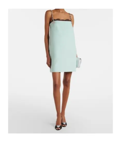 Valentino Garavani Crepe Couture Embellished Minidress
