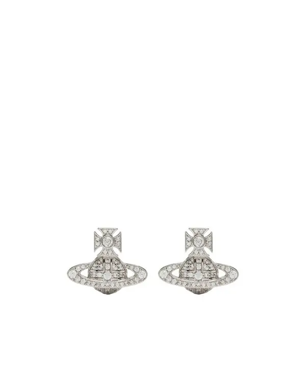 VIVIENNE WESTWOOD Orb Crystal-embellished Stud Earrings - Gray