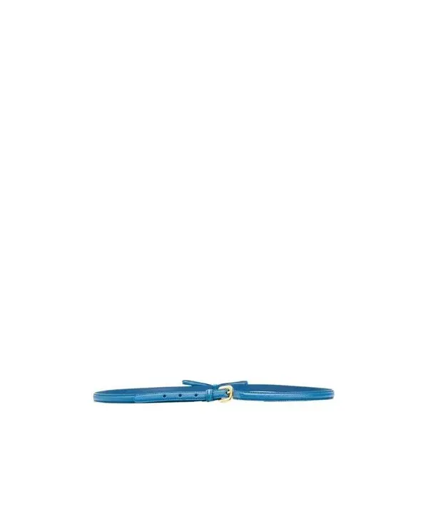 Prada Bow Detail Slim Buckle Belt - Blue