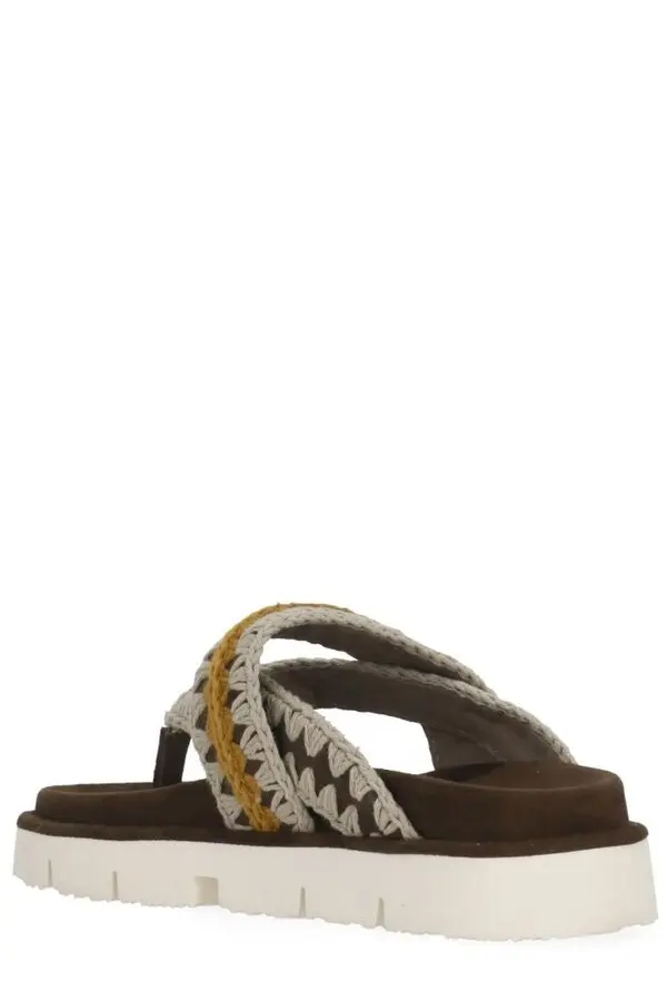 Mou Crochet Platform Sandals