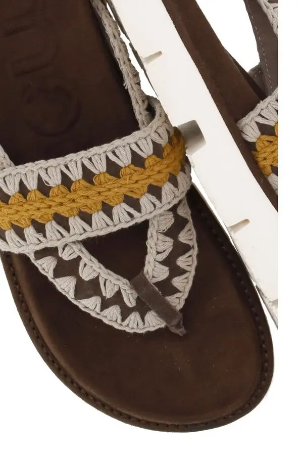 Mou Crochet Platform Sandals