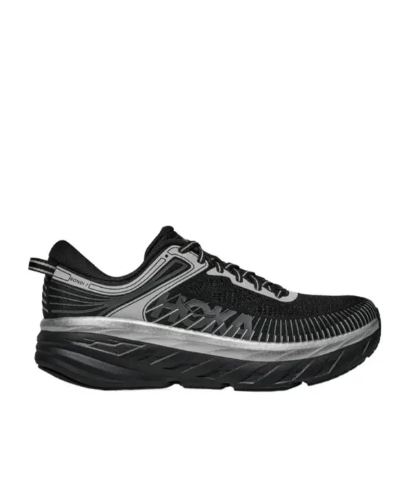 Hoka One One Bondi 7 Cushioned Athletic Sneakers - Black