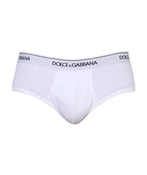 Dolce & Gabbana Dolce Gabbana Logo Waistband Briefs - White