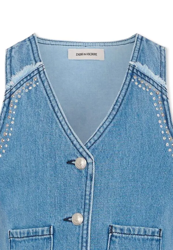 Zadig&Voltaire Studded Denim Vest