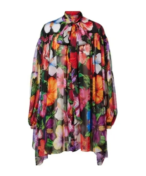 Dolce & Gabbana Floral Silk Chiffon Blouse - Multicolor