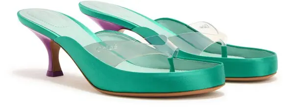 Chloé Round-toe Stiletto Heel Sandals