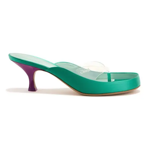 Chloé Round-toe Stiletto Heel Sandals