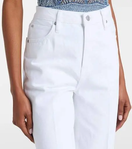 FRAME Eyelet Embroidered Flared Jeans