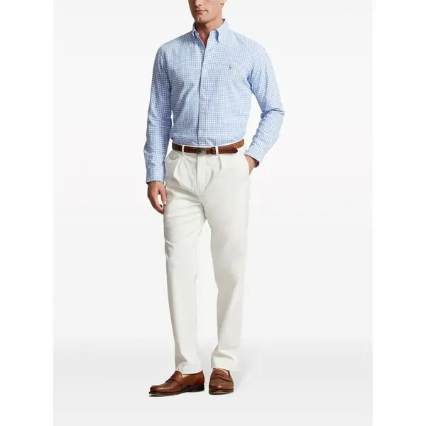 Polo Ralph Lauren Oxford Gingham-print Cotton Shirt - Blue