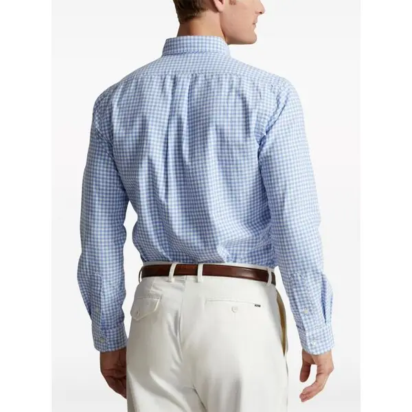 Polo Ralph Lauren Oxford Gingham-print Cotton Shirt - Blue