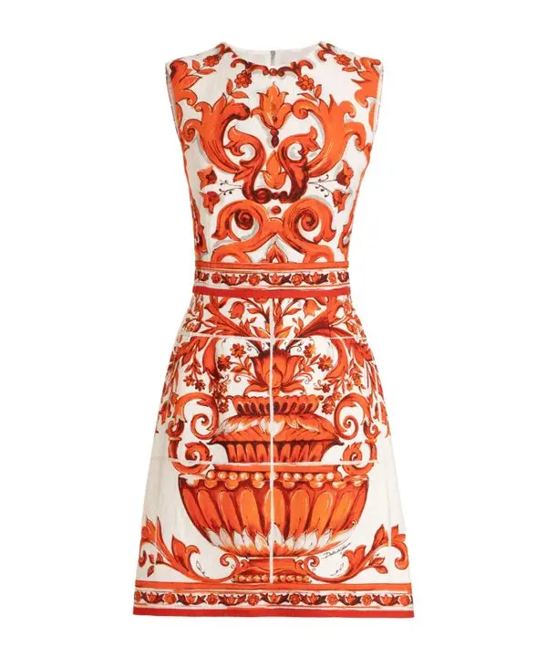 Dolce & Gabbana Majolica Print A-line Dress - Multicolor