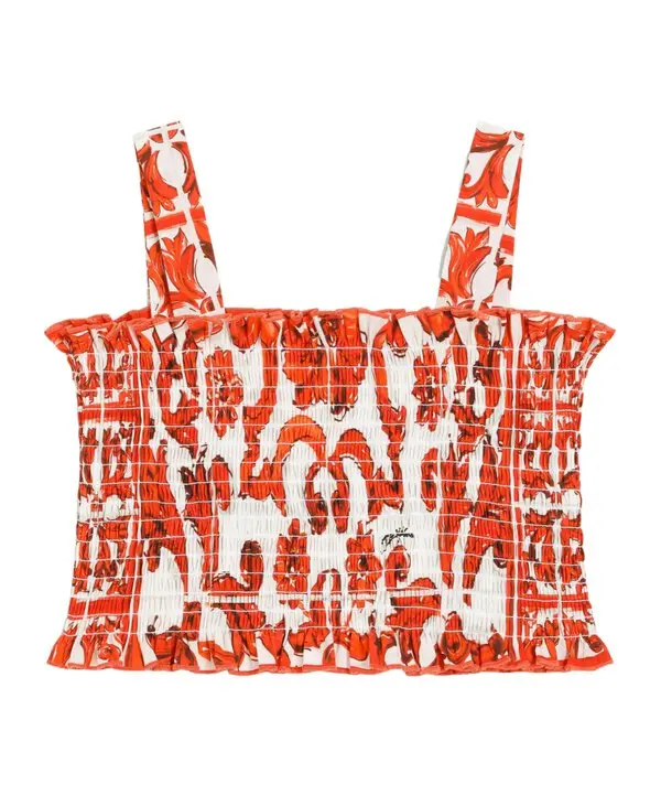 Dolce & Gabbana Majolica Print Poplin Camisole - Red