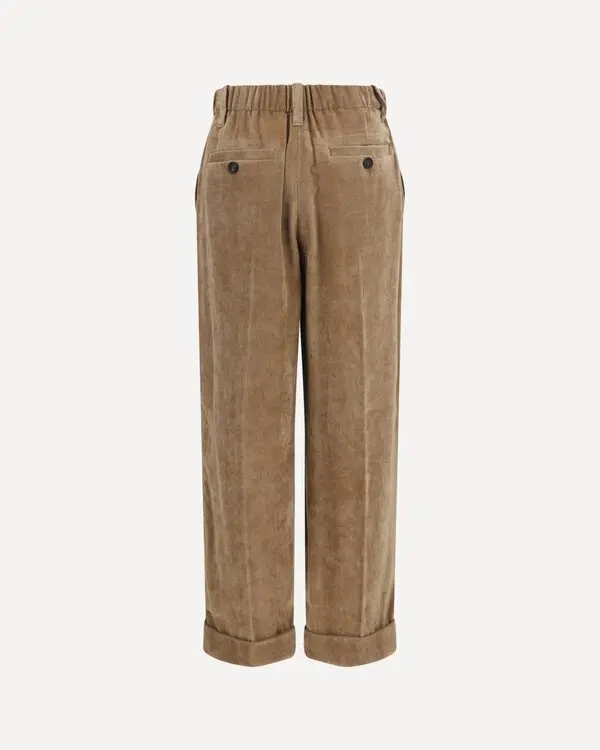 Brunello Cucinelli Pleated Turn-up Trousers
