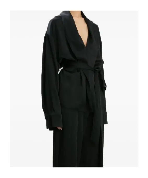 Victoria Beckham Pyjama Wrap Blouse With Shawl Collar