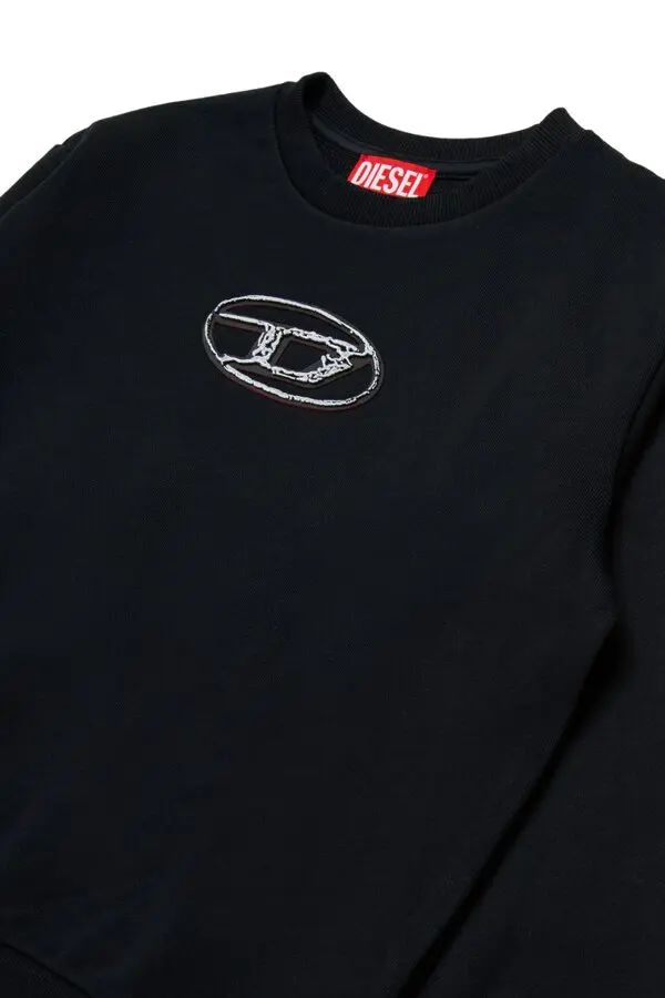 DIESEL® Sboxtq22 Over Oval D Logo-embroidered Sweatshirt