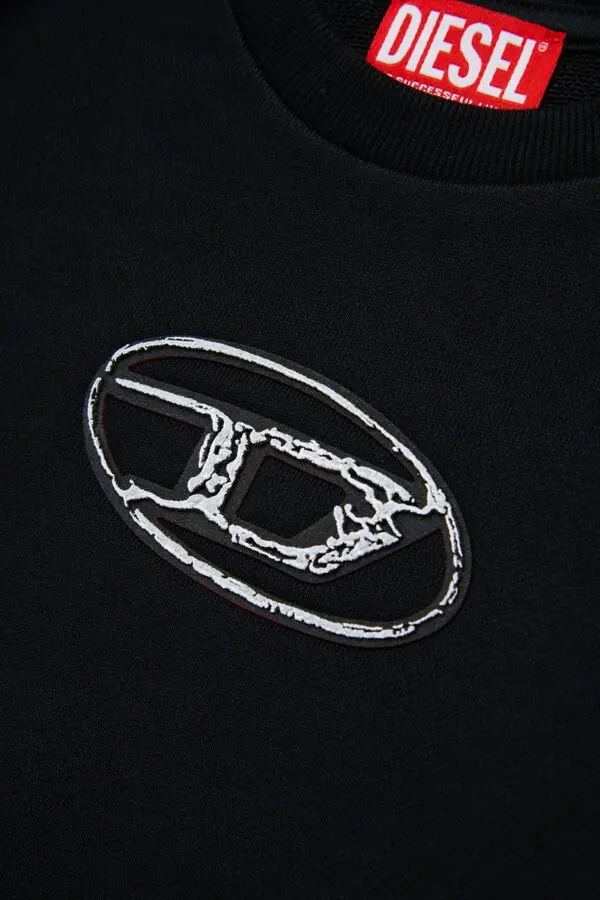 DIESEL® Sboxtq22 Over Oval D Logo-embroidered Sweatshirt