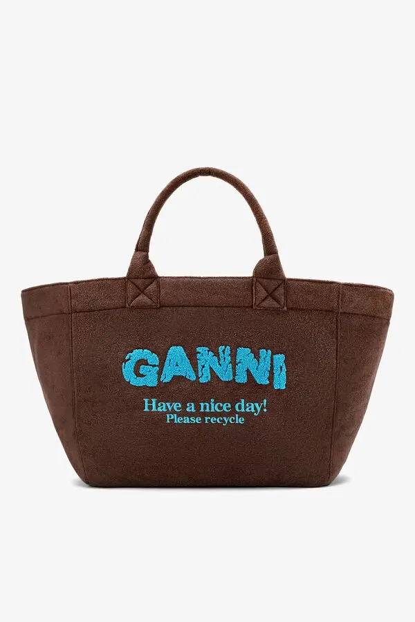 GANNI Tote Xxl - Brown