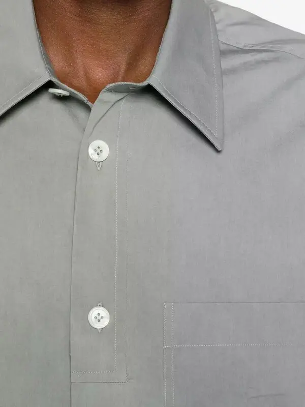 LARDINI Patch-pocket Popover Shirt