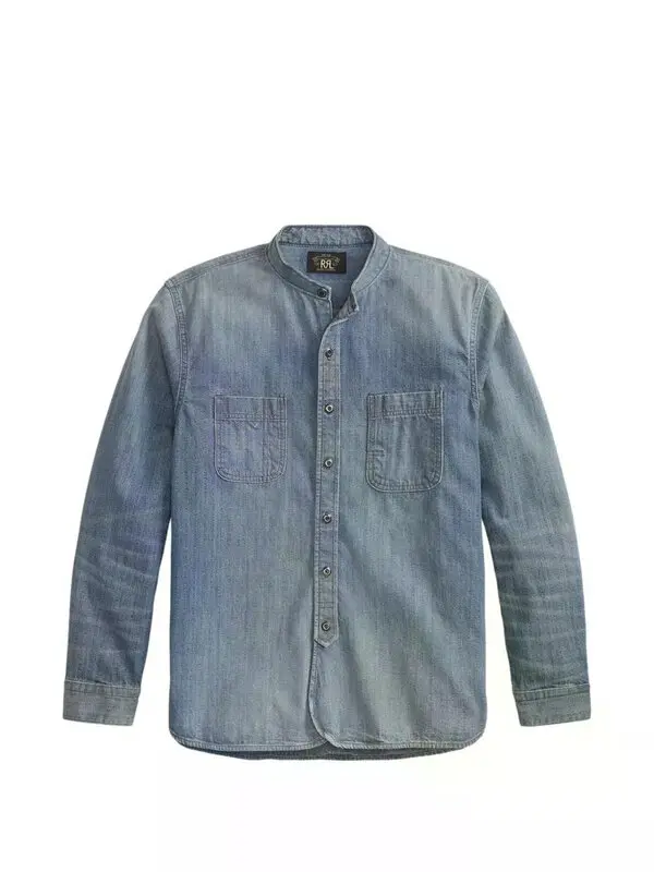 Ralph Lauren Band-collar Patch-pocket Shirt