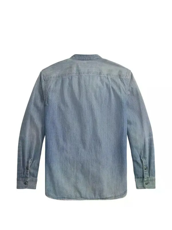Ralph Lauren Band-collar Patch-pocket Shirt