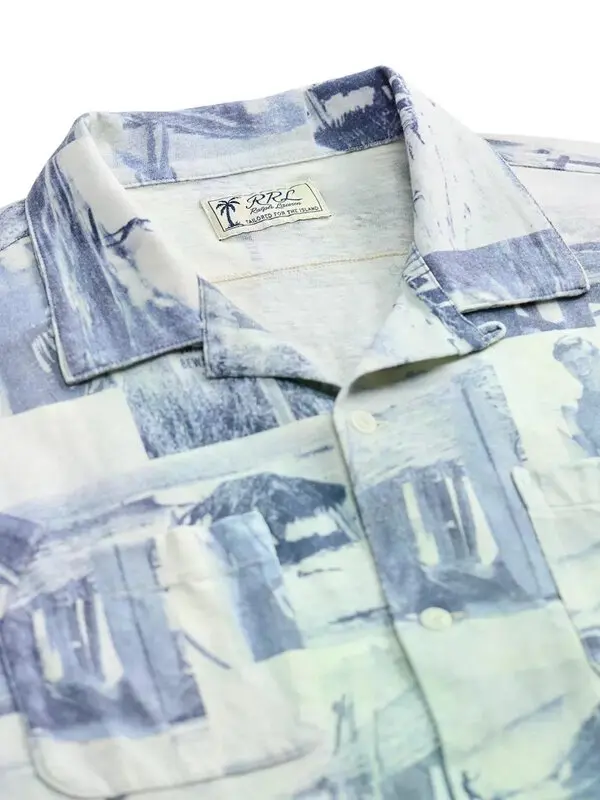Ralph Lauren Graphic-print Short-sleeve Shirt - Blue