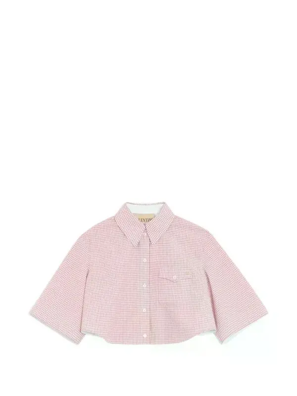 Valentino Garavani Cropped Checked Shirt
