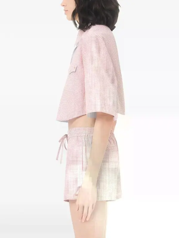 Valentino Garavani Cropped Checked Shirt