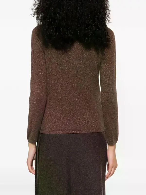 GRAN SASSO Metallic Effect V-neck Sweater