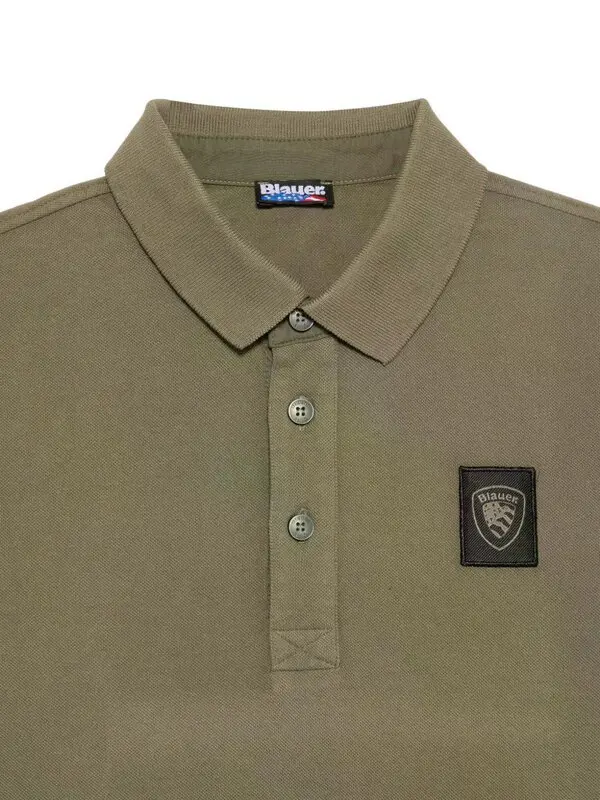 BLAUER. Logo-patch Polo Shirt