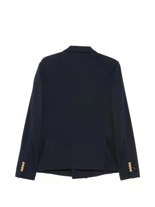 DANIELE ALESSANDRINI Double-breasted Textured-finish Blazer
