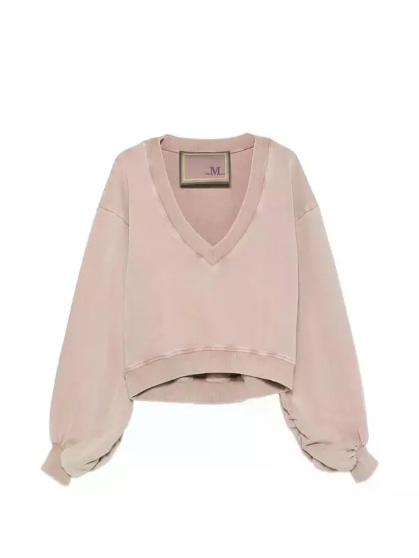 THE M.. Hercules V-neck Puff-sleeve Sweater