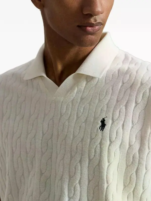Polo Ralph Lauren Cable Knit Johnny Collar Sweater
