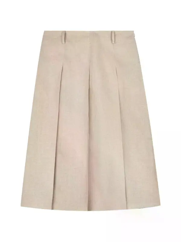 TOD'S Pleated A-line Midi Skirt