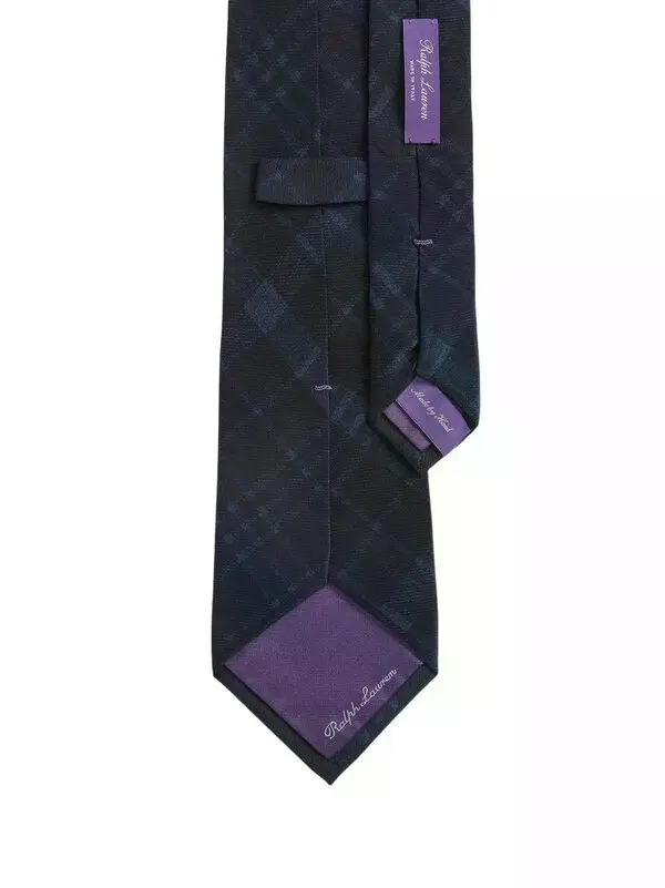 Ralph Lauren Purple Label Plaid Silk-twill Neck Tie