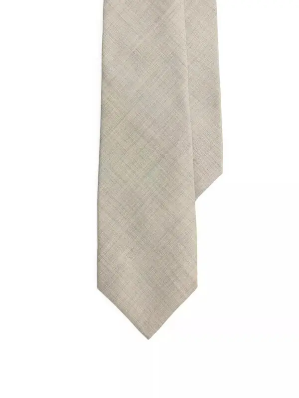 Ralph Lauren Purple Label Woven Cashmere-silk Tie - Grey