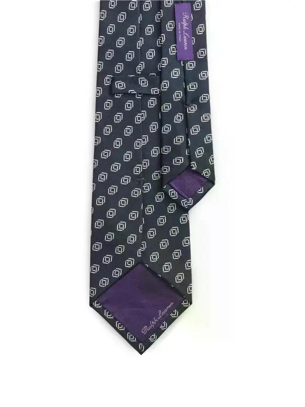 Ralph Lauren Purple Label Linked-cubes Silk-twill Tie