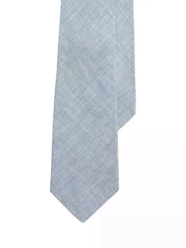 Ralph Lauren Purple Label Linen-blend Tie - Blue