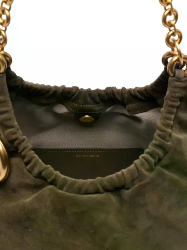 Michael Kors Large Suede Shoulder Bag - Green