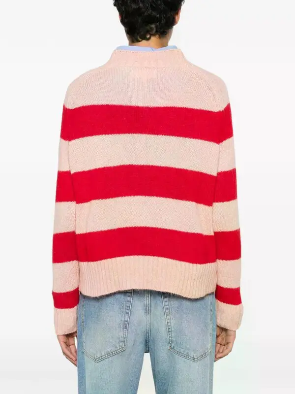PSOPHIA Striped Raglan-sleeve Wool Sweater