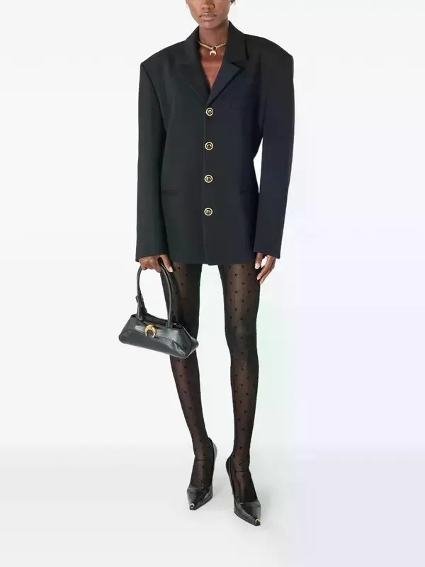 MARINE SERRE Tailored Wool Serge Jacket With Gold Buttons