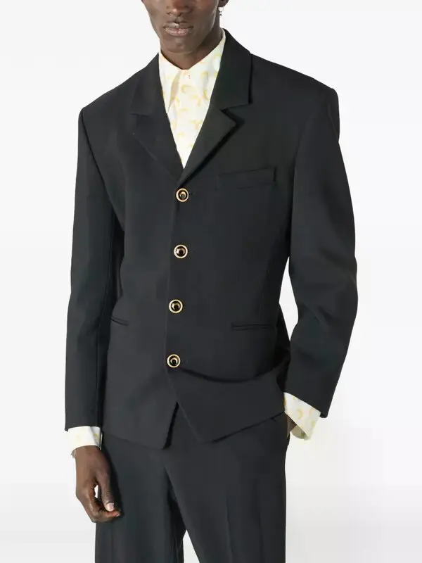 MARINE SERRE Tailored Wool Serge Jacket With Gold Buttons