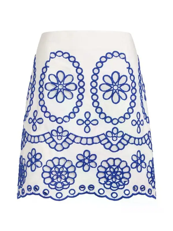 MARIE OLIVER Orlee Mini Skirt - White