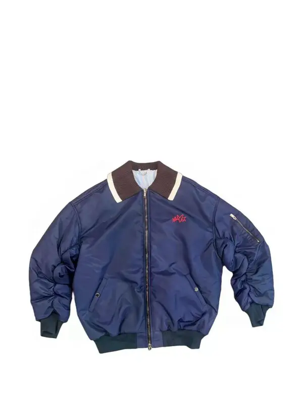 CHARLES JEFFREY Logo Embroidered Bomber Jacket
