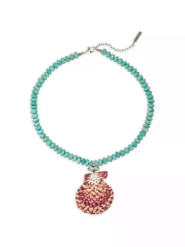 JENNIFER BEHR Carmen Shell Pendant Necklace - Silver