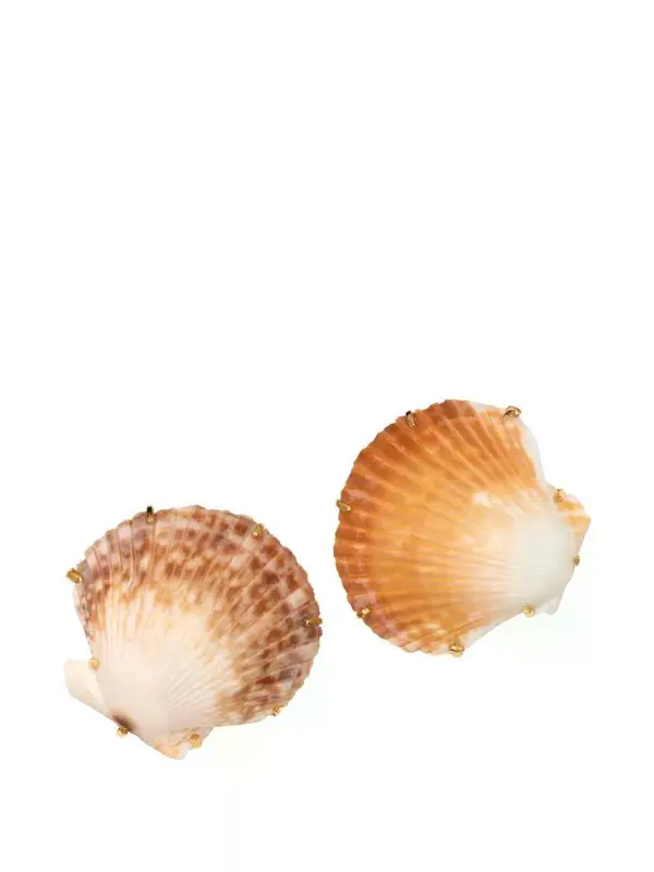 JENNIFER BEHR Deryn Shell Pendant Earrings